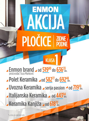 Sniženje pločica u Enmonu - Nove vesti iz sveta nameštaja na sredidom.com