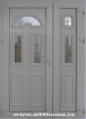PVC ulazna vrata bela, panel 10405 i 10985 / All4Home - Namestaj ...
